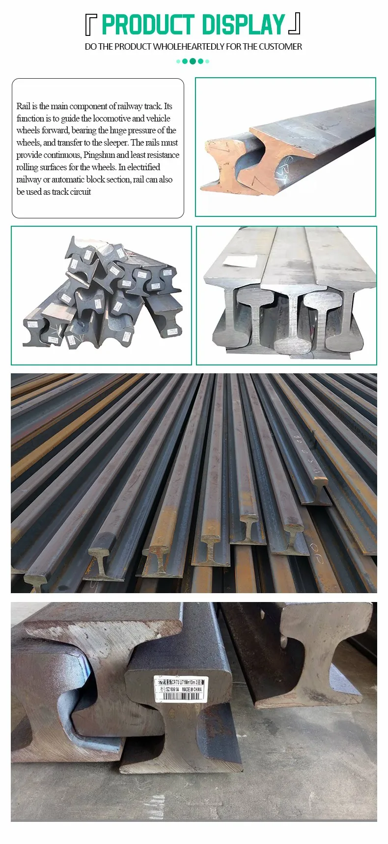 Din 536 Crane Steel Rail A45 A55 A65 A75 A100 A120 A150 Standard Steel ...