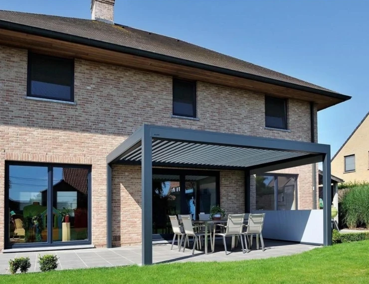 Easy-to-Assemble Bioclimatic Outdoor Pergola Louver LED Strip Lights ...