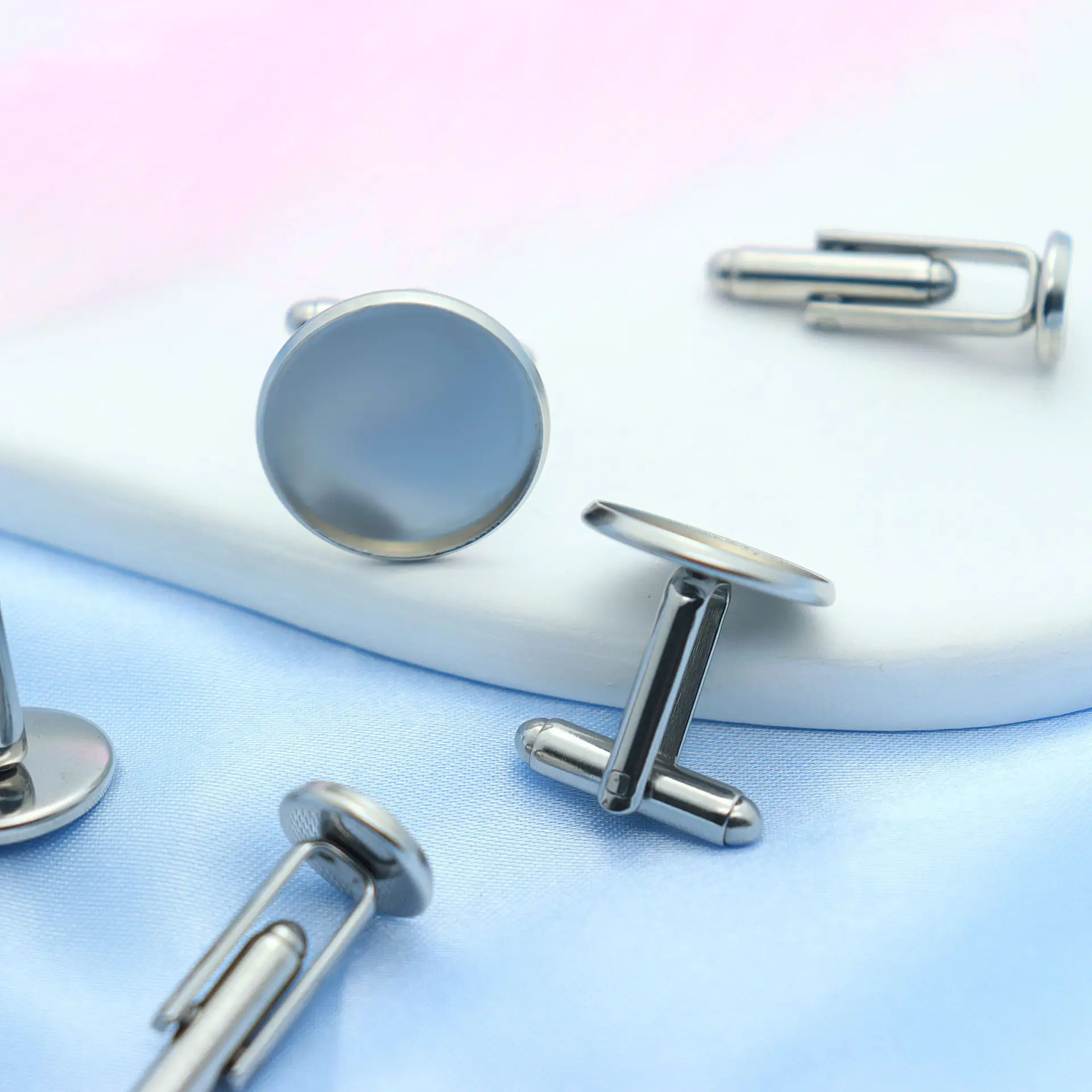 Factory Hot Sale Stainless Titanium Steel Round Ring Blanks For Inlay Stock Diy Jewelry ...