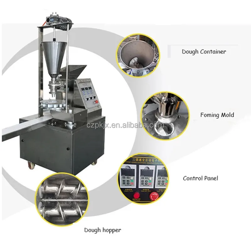 Industrial Automatic Steamed Stuffing Bun Momo Maker / Chinese Baozi ...