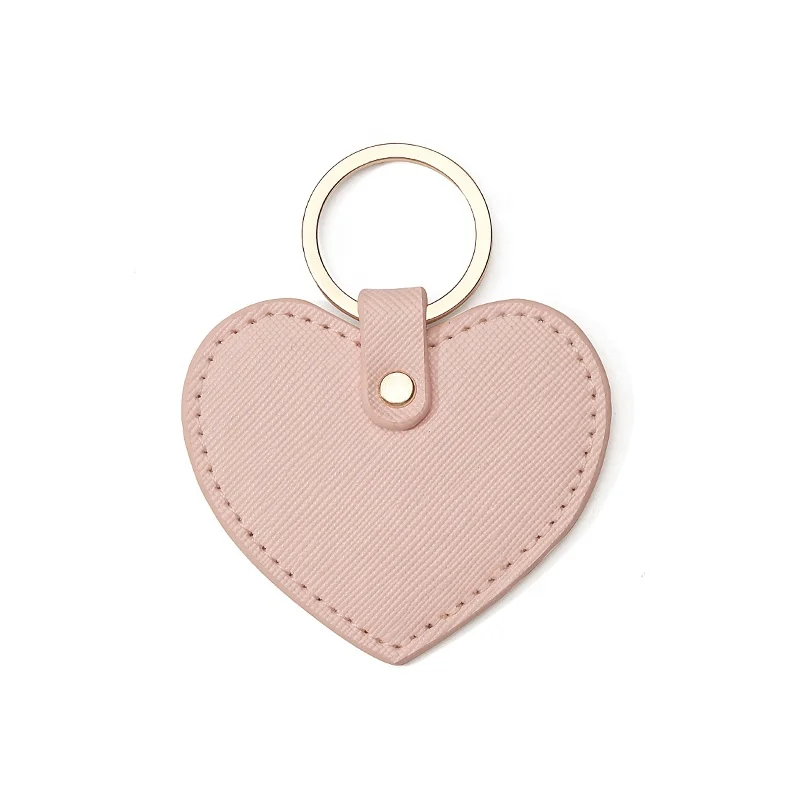 Personalized saffiano leather cute heart keychain| Alibaba.com