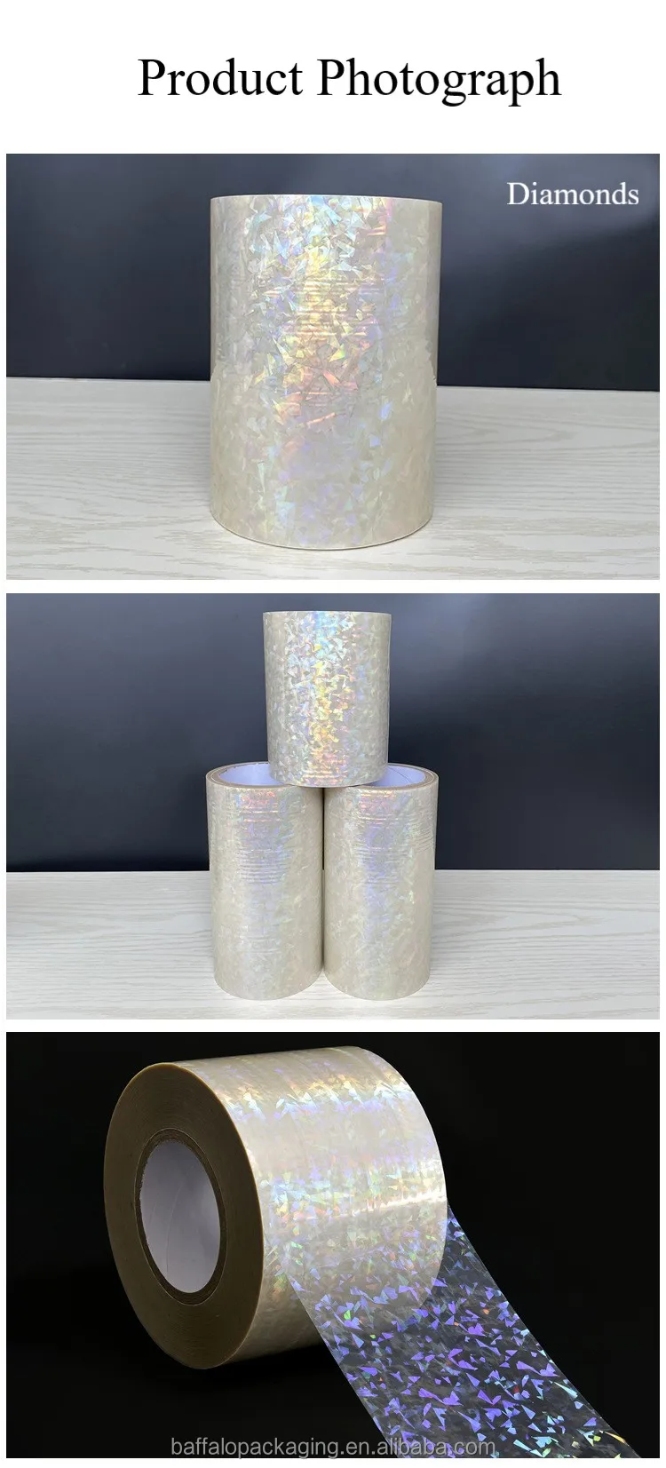 28 Microns Glitter BOPP Holograph Fluorographic Hot Lamination Film ...