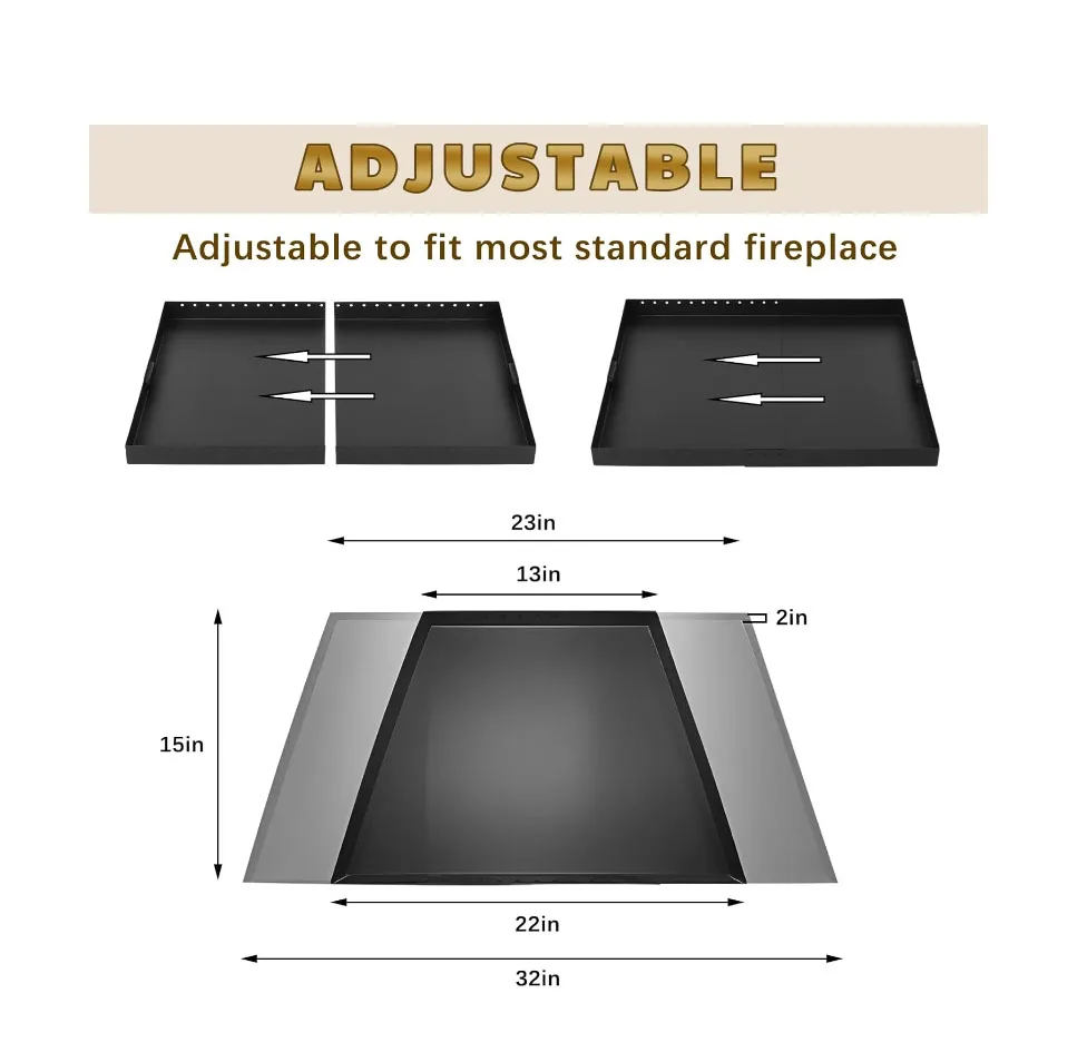 32'' Fireplace Tray and Fireplace Log Grate - Durable & Efficient