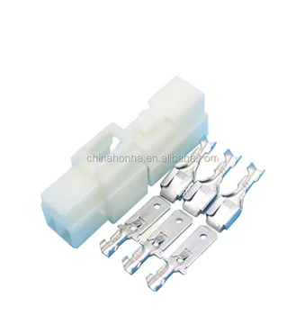 6.3mm Connector Dj7031-6.3-11-21 3 Pin Electrical Connector Male Female Socket Plug For ...