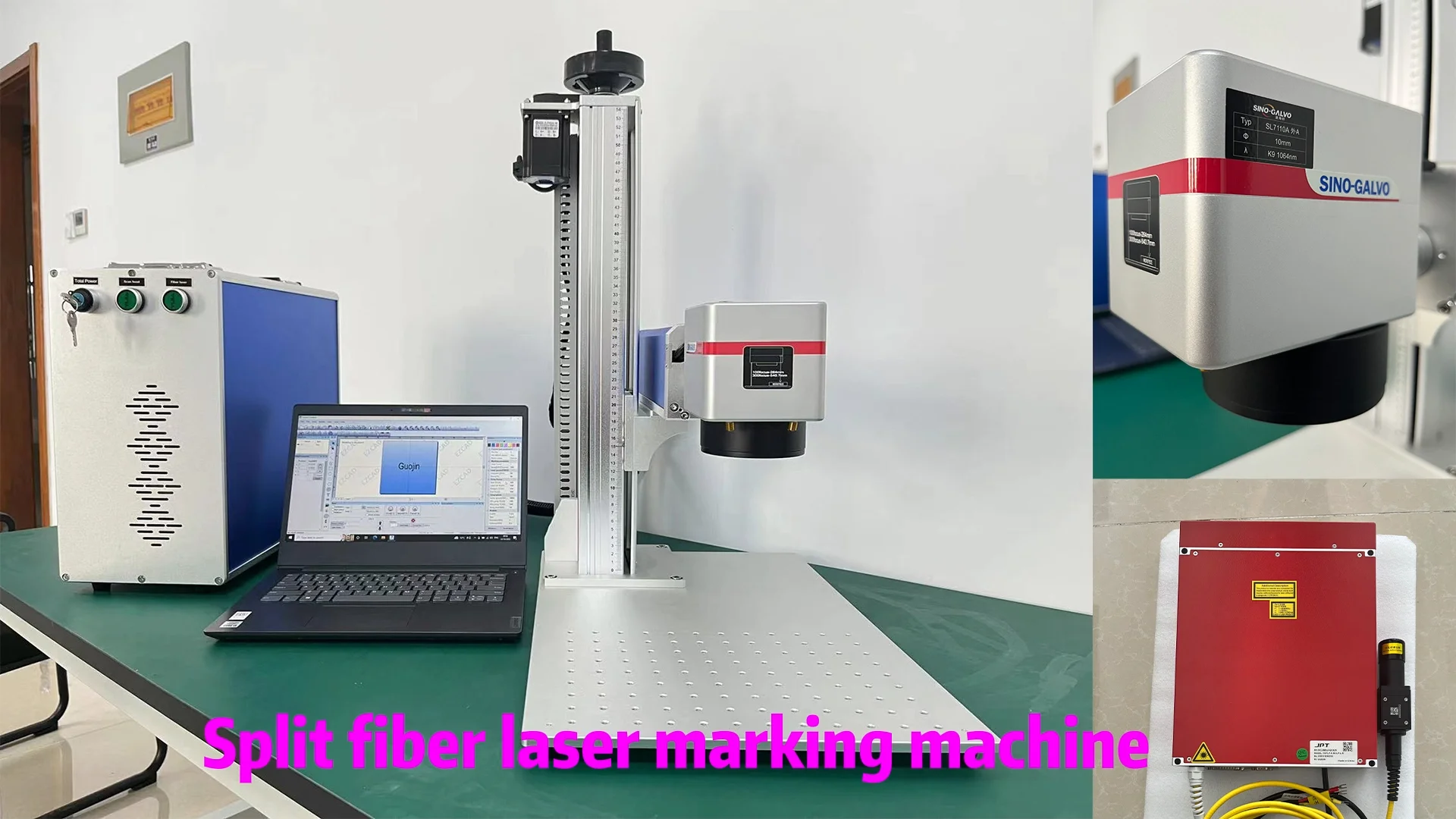 20w 50w 100watt Split Fiber Laser Engraving Pet Tag Engraving Machine ...