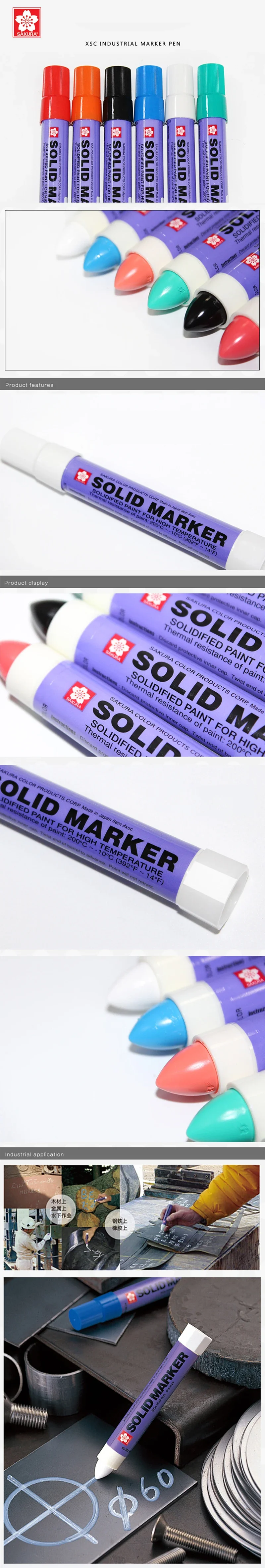 Wholesales Sakura Solid Marker Industrial Pen Xsc Dry Can Write On ...