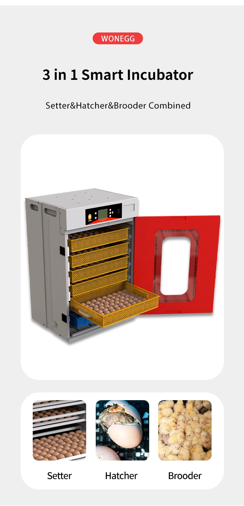 Efficient 400 Egg Incubator - High Hatching Rate & Savings