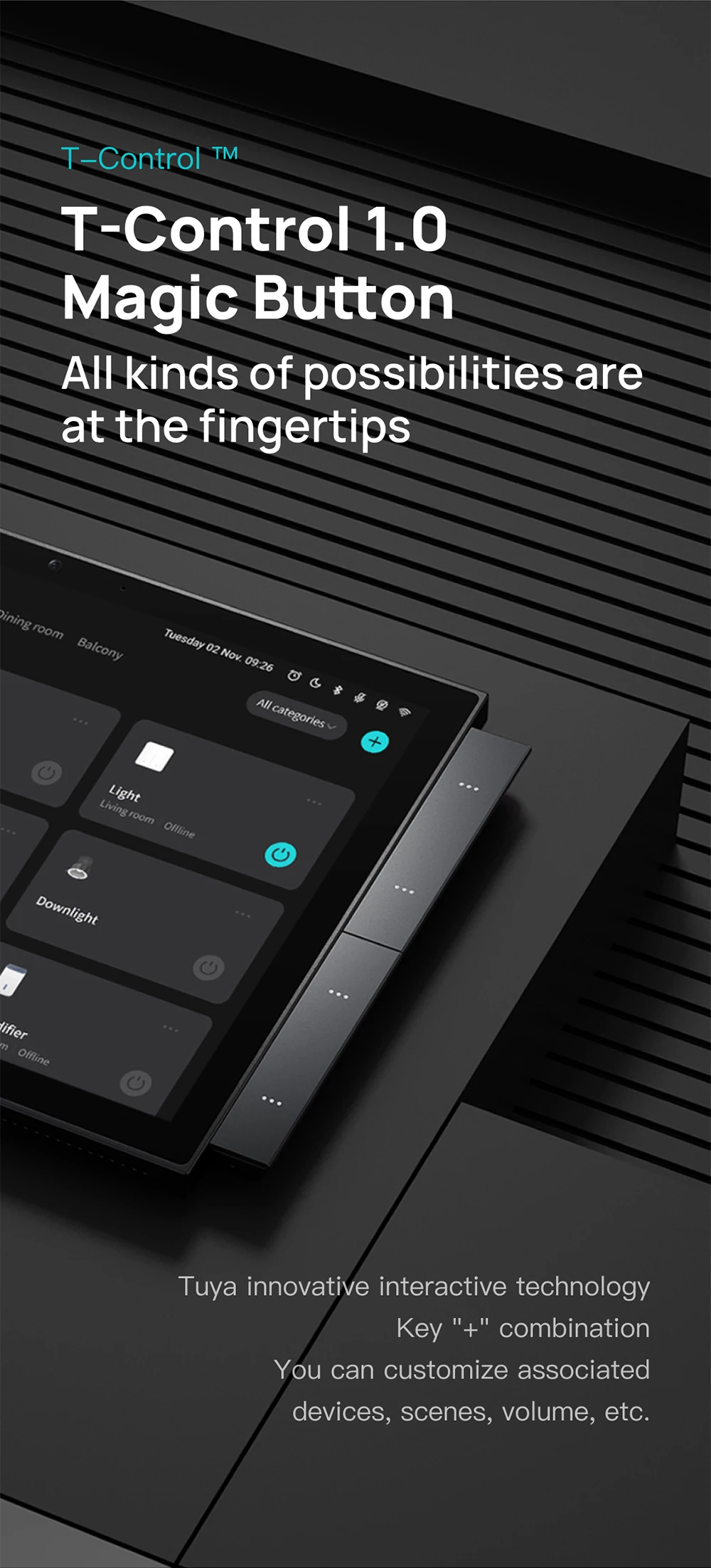 2024 Tuya Smart Switch - 10 Inch Control Panel for Smart Home