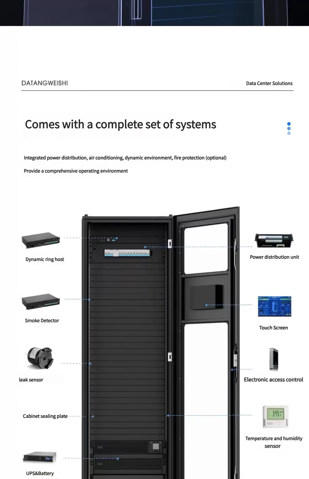 High Quality Data Center Smart Cabinet Perforated Door Network Cabinet ...