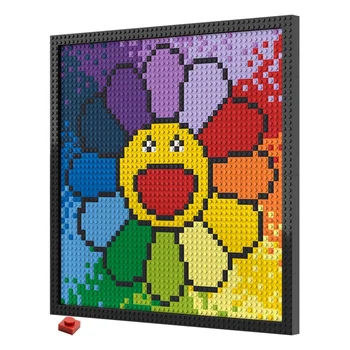 Pixel Art Building Blocks Portrait Picture 48x48 Dots Bricks 1x1 Wall ...