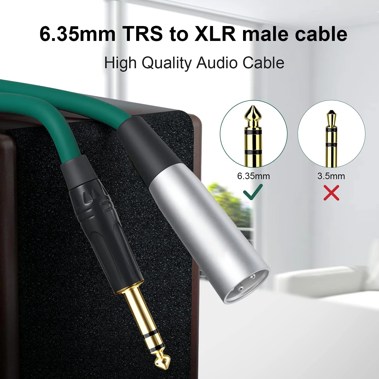 Factory Oem 6.35mm Trs To Xlr Male 1/4 Inch Trs Male To Xlr 3 Pin Male ...