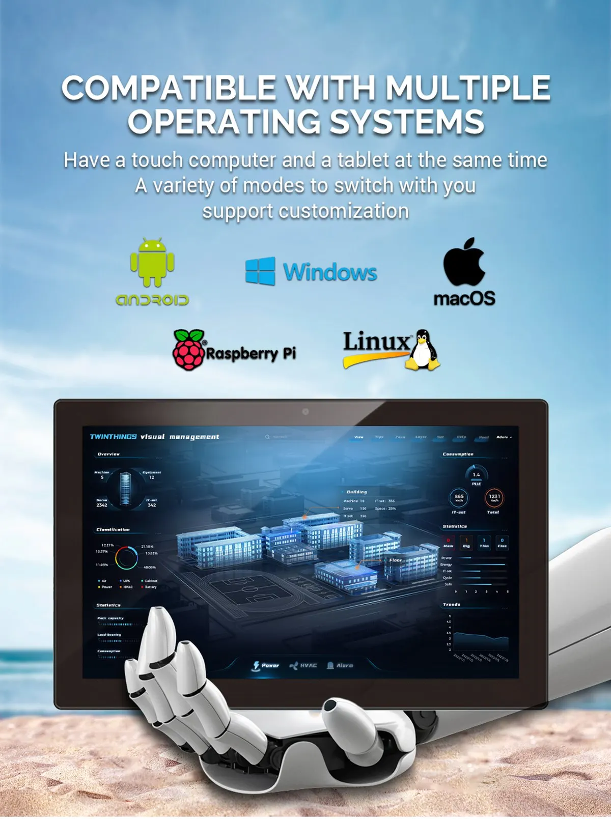 Oke 27 Inch Pcap Capacitive Touch Gaming Monitor Screen Lcd Display Optional Curved Screen C/s ...