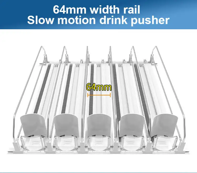 10 Lane Pusher Glide Drink Bottle Organizer,Adjustable Beverage Spring ...