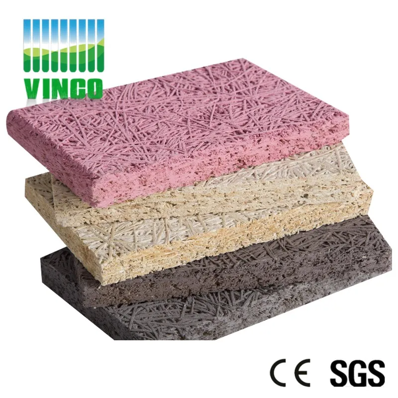 15/18/20mm 100% Pure Wood Fiber Wood Wool Acoustic Panel Wood Wool ...