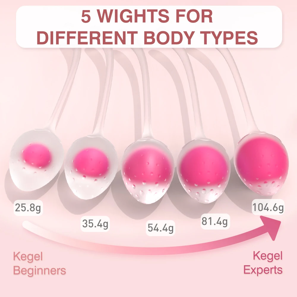 S-hande Cherry Liquid Silicone Ben Wa Ball Vagina Kegel Exercise Doctor ...