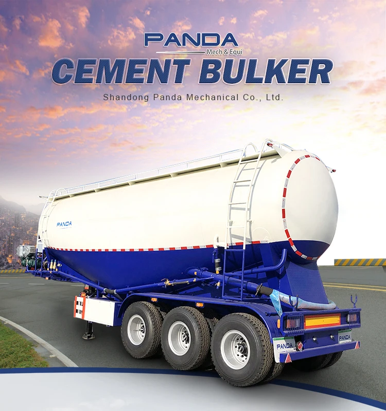 Design 3 Axle Bulk Blower Cement Tank Trailer 60ton 65ton Cement Bulker ...