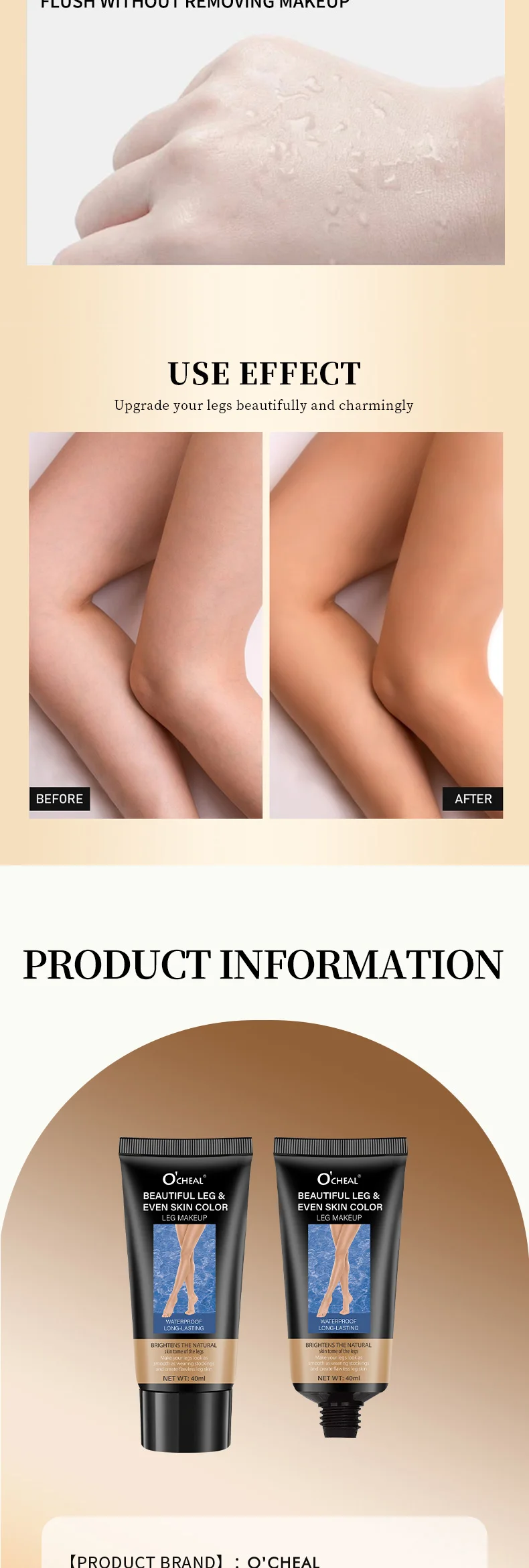 Leg Cosmetics Moisturizing Hydrating Body Foundation