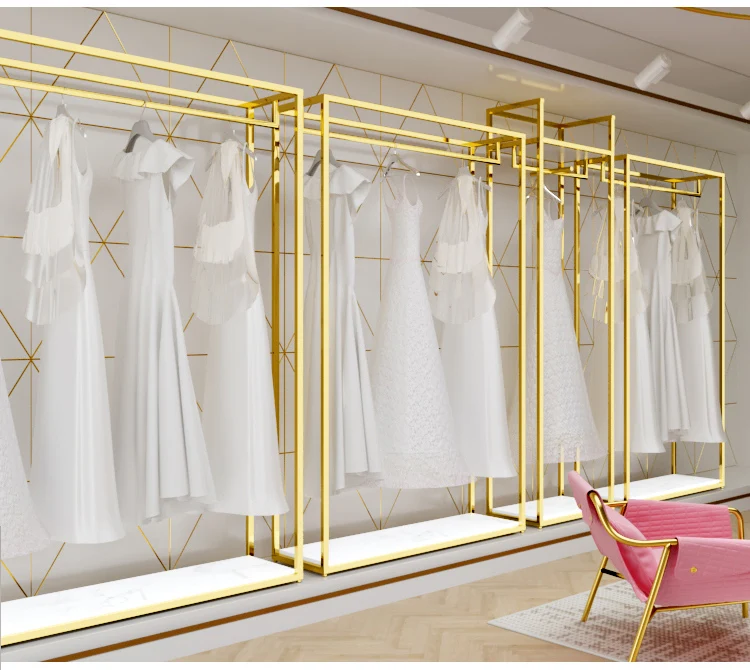 Shop Our Custom Size Stainless Steel Gold Clothing Racks