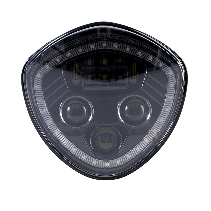 Chrome Bezel Victory Motorcycles Led Headlight With Drl High & Low Beam ...