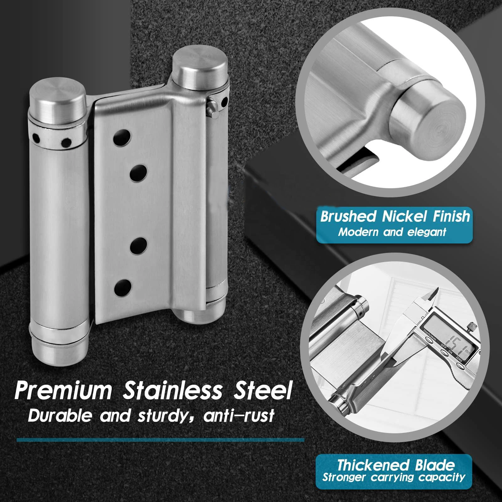 3-8 Inch Spring Loaded Hinge for Wooden Door Self Closing Stainless ...