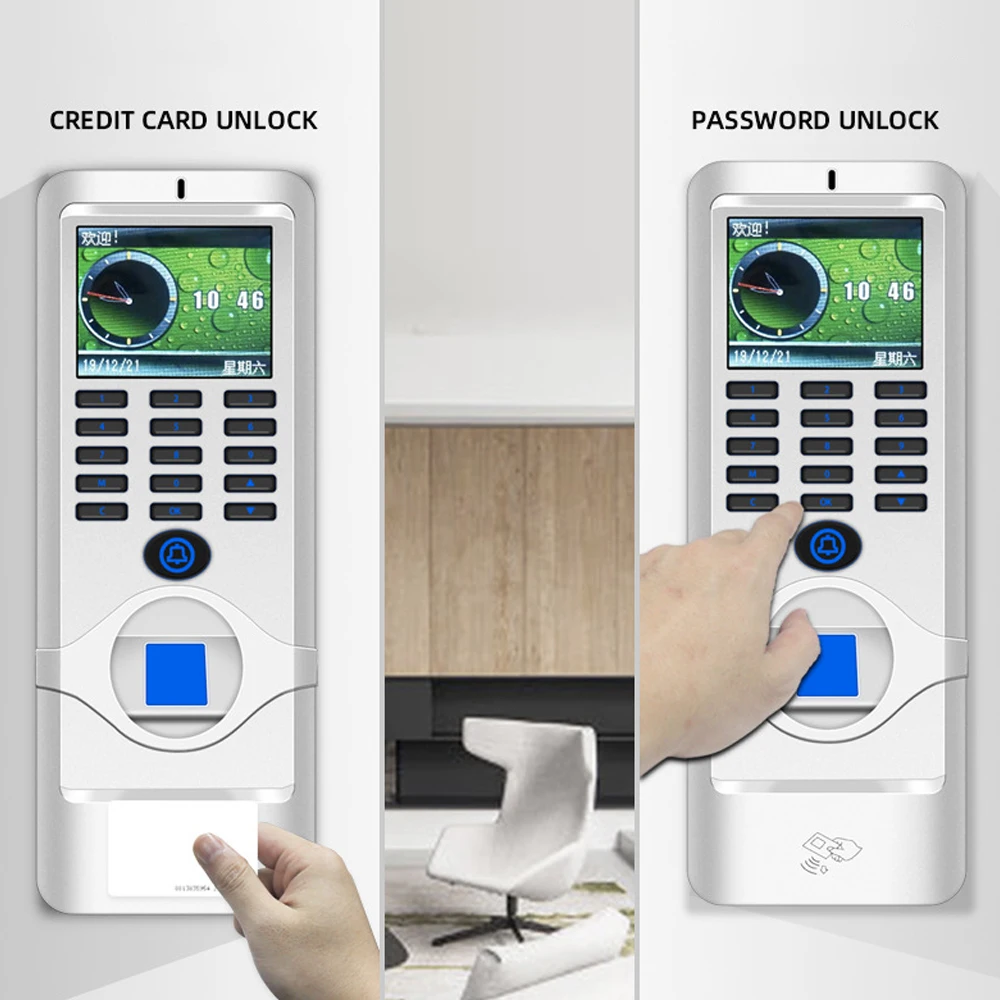 Elock Es4030 Card Reader Lcd Recognition Smart Fingerprint Lock Padlock ...