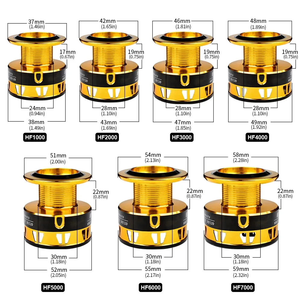 Spinning Fishing Reels Handle Knobs 5.2:1 - Durable & Efficient
