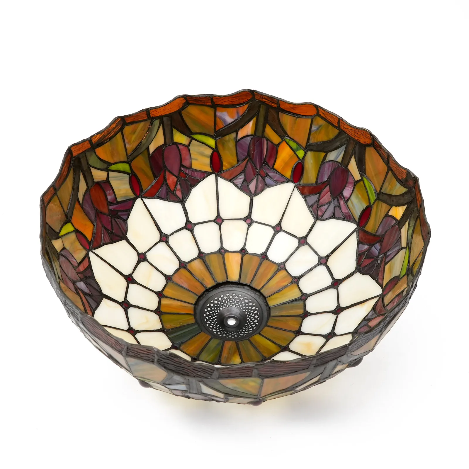 16 Inch Tiffany Style Tulip Stained Glass Lampshade for Chandelier ...