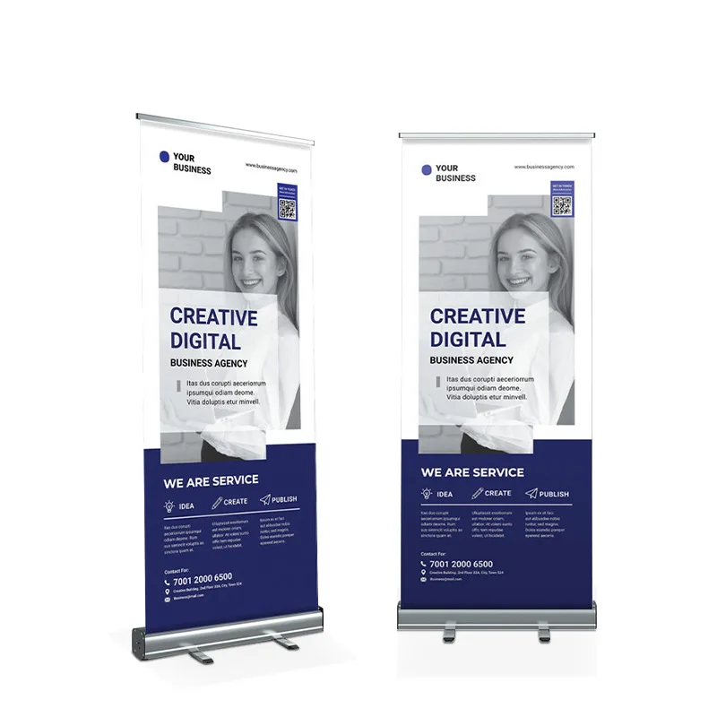 Aluminum Retractable Roll Up Banner Stand Printing Pull Up Banner Large ...
