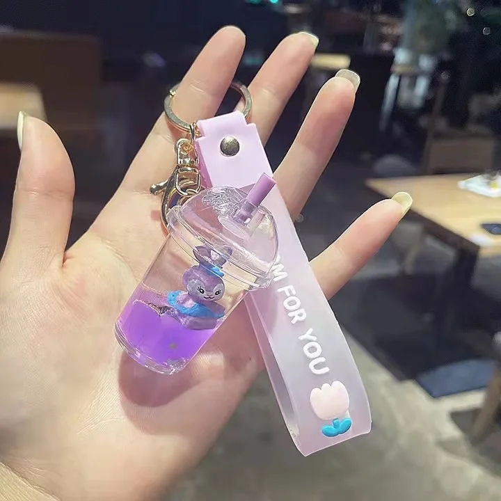 Factory Direct Custom Acrylic Boba Milk Tea Cup Shaker Charm Keychain ...