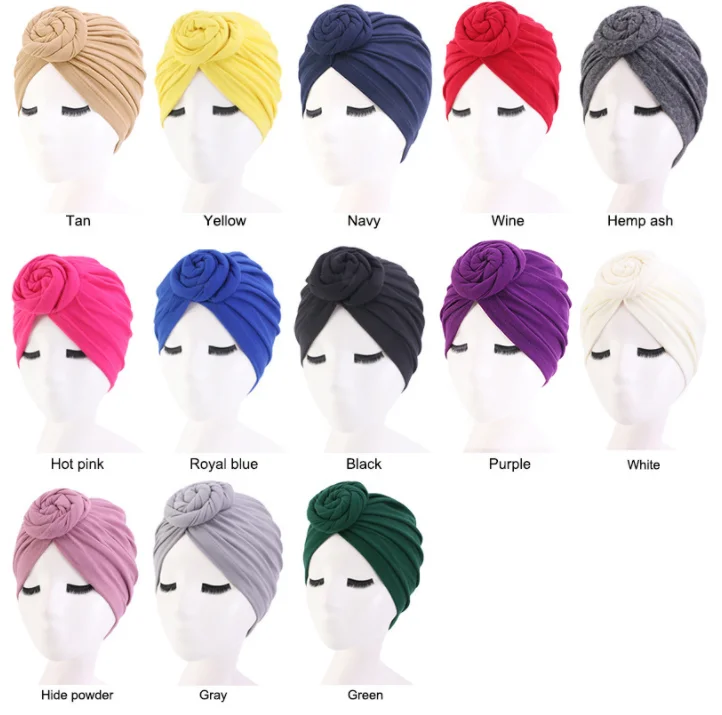 Muslim Turbans For Women African Soft Headwrap Pleated Turban Soft ...