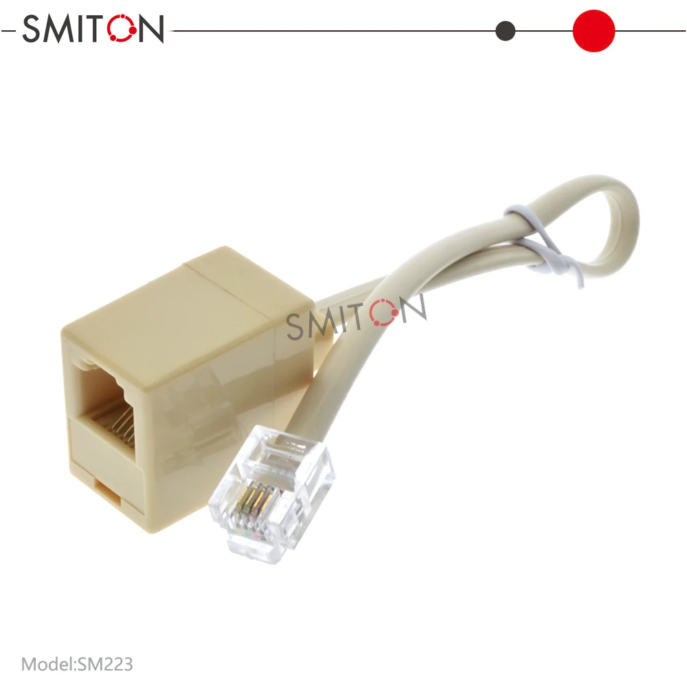 Telephone Rj11 Male Line To Rj11 Female Jack Splitter - Buy Rj11 ...