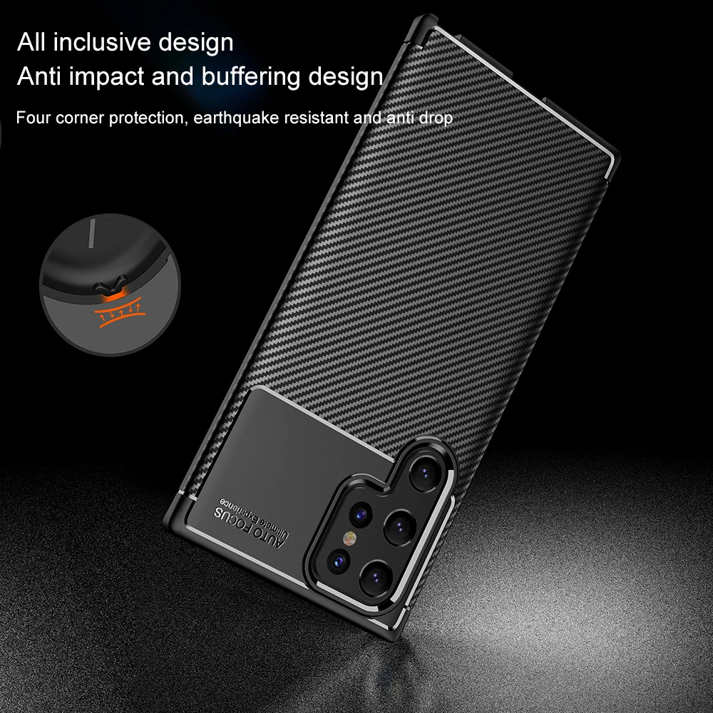 Samsung S24 Ultra Auto Focus - Carbon Fiber Soft Case