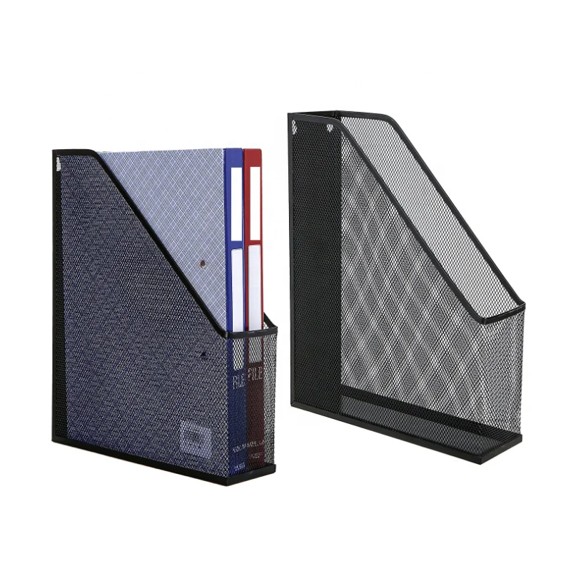 Metal Wire Mesh Desktop File Rack Can Hang Magazine Storage Box Single ...