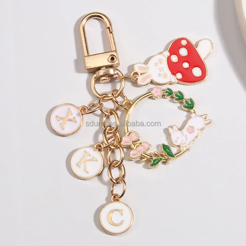 Wholesale Custom Fashion Cute Animal Metal Enamel Key Ring Key Chain ...