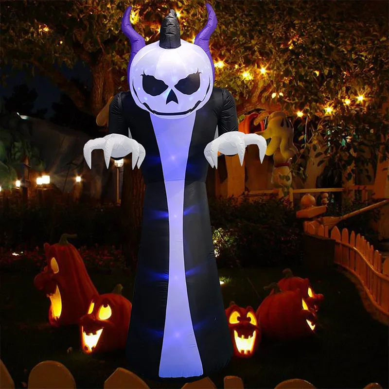 10 Ft Halloween Ghost Halloween Pumpkin Inflatables With Pumpkin ...