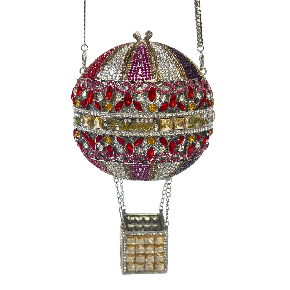 Factory Ladies Hot Air Balloon Shape Rhinestone Crystal Purses Party ...