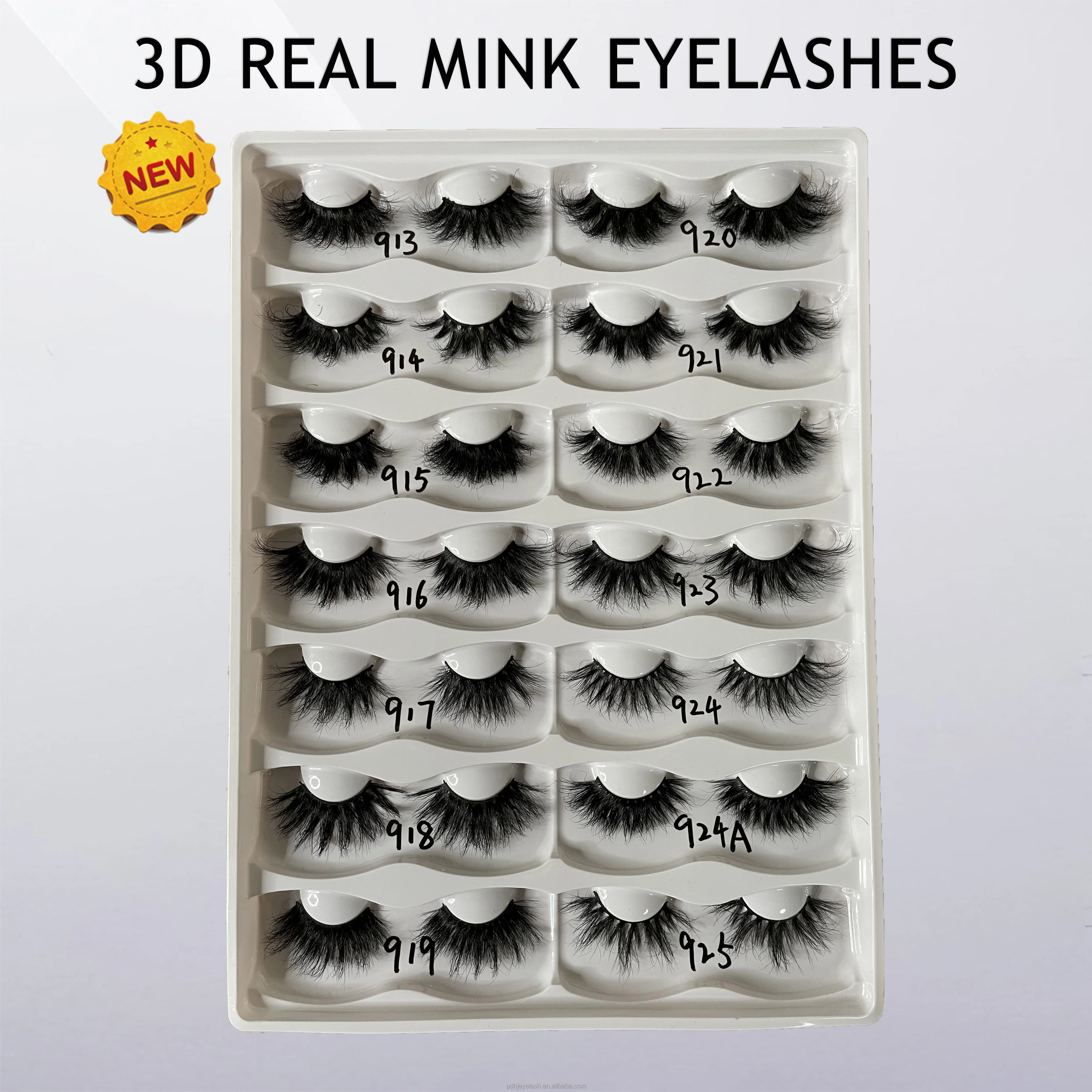 Hongjun Professional Salon 3D Faux Mink Synthetic Hair False Eye Lashes ...