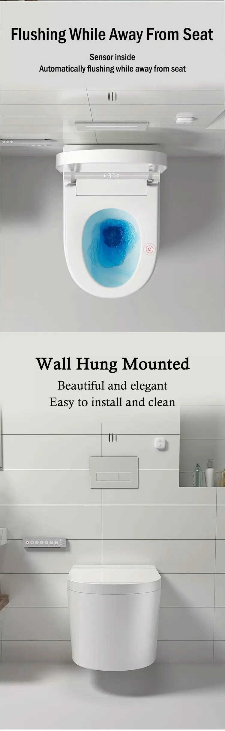 High Quality Concealed Cistern Back To Wall Wc Toilet Set Bathroom ...