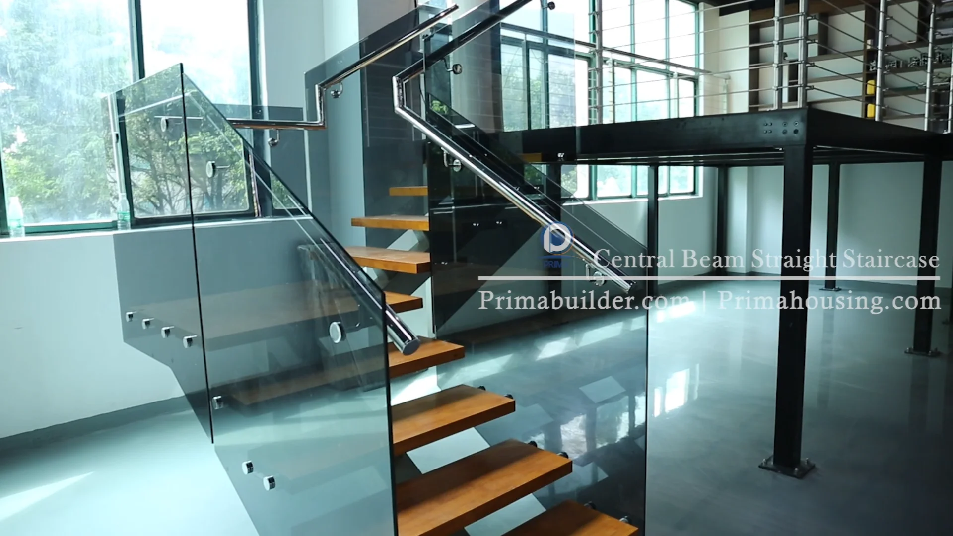 Central Beam Floating Single Double Plate Stringer Wood Box Glass ...