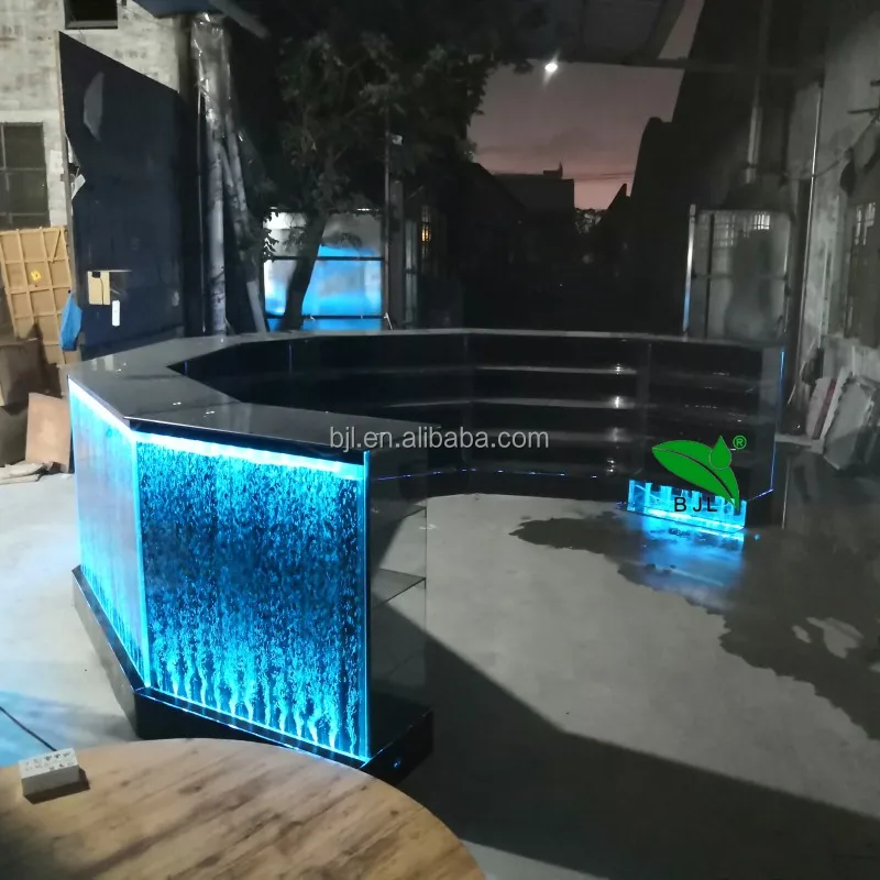 Modern Restaurant Bar Furniture Sensory Led Color Changing Water Bubble ...