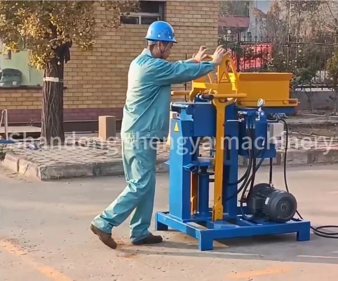 Interlocking Bricks Mold SY2-25 diesel and Electric Clay Brick Making ...