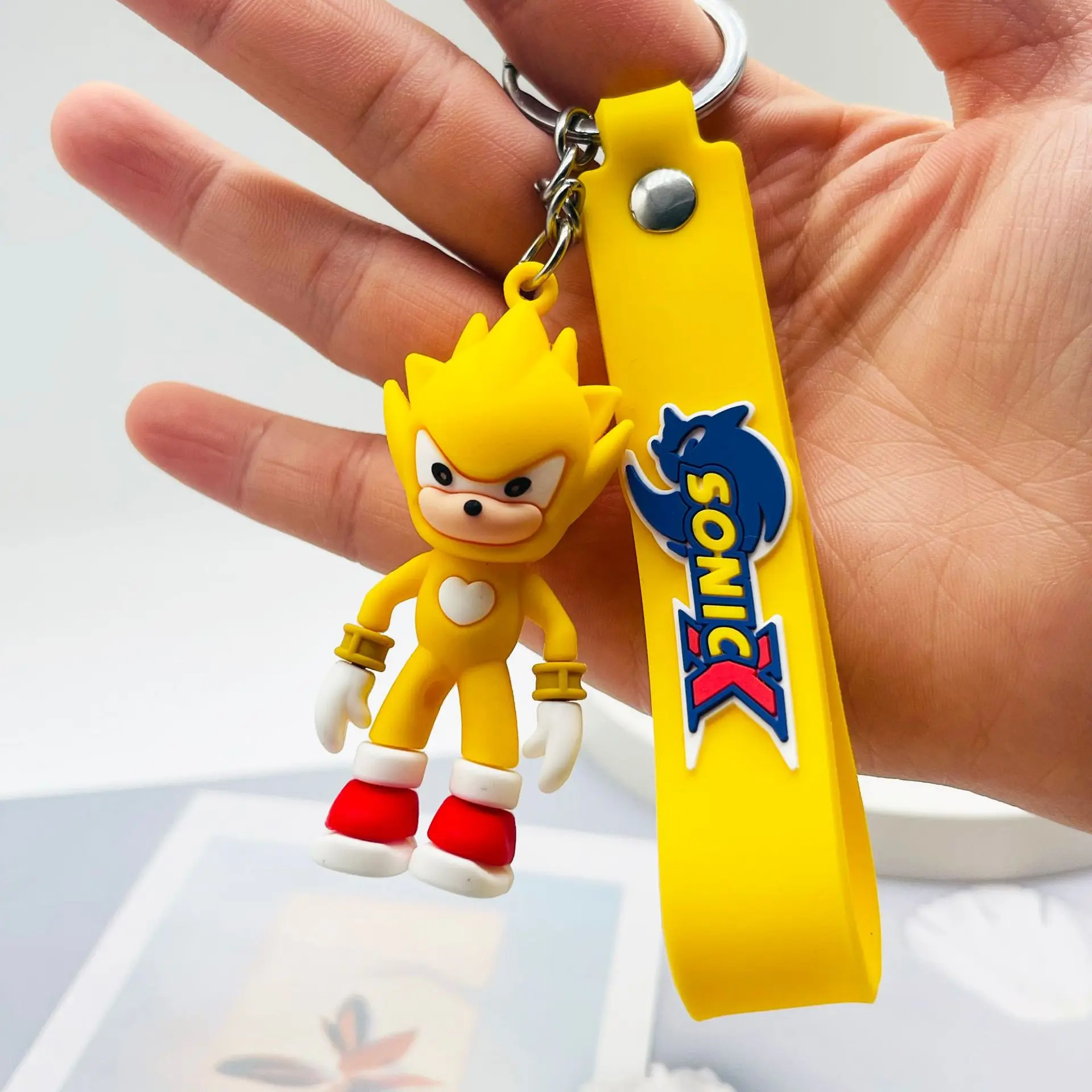 New Arrive 3d Anime Sonic Key Chain Sonic Key Ring Cute Backpack ...