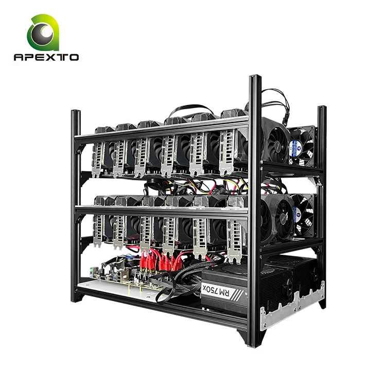 New ready to ship 12 GPU rig Frame 128G 120G HDD SSD with free CPU GPU ...