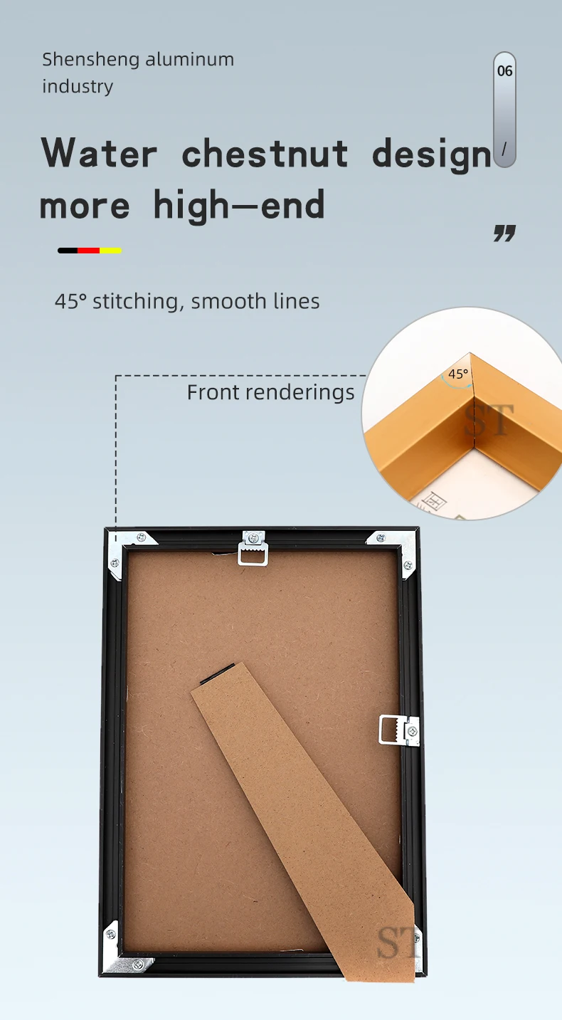 5-color A2 A3 A4 Size Metal Brushed Aluminum Alloy Photo Frame For ...