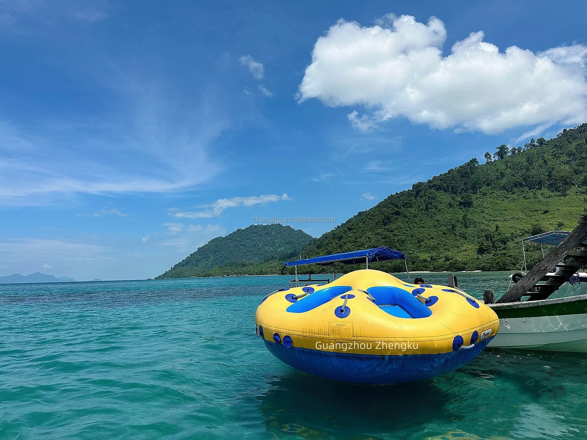 Inflatable 6 Persons Donut Boat Towable Tube Boat Tube Towable Water ...