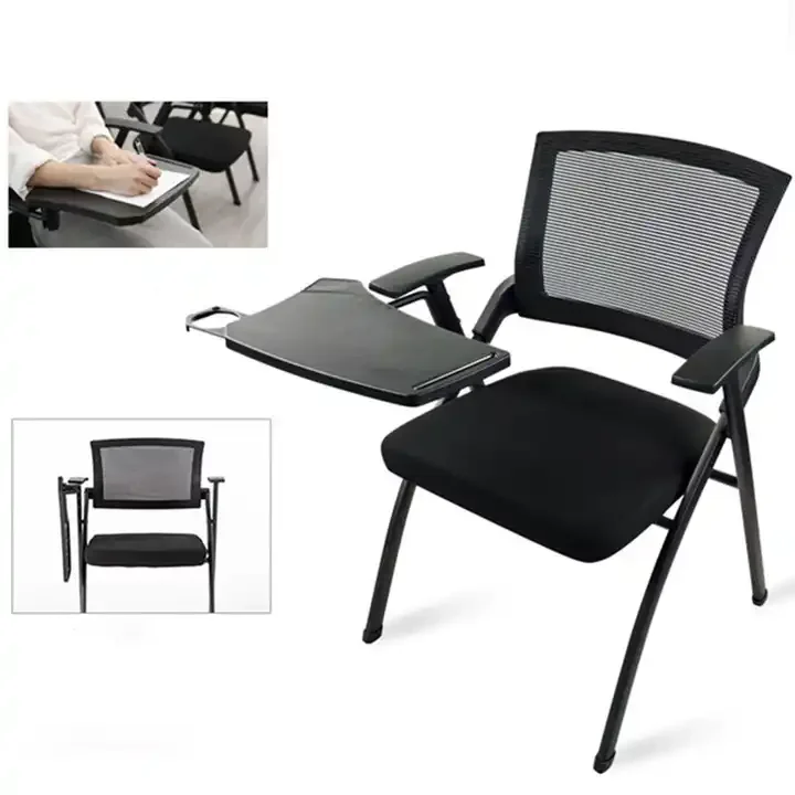 Ergonomic Fabric Conference Room Folding Chairs - Stackable & Foldable