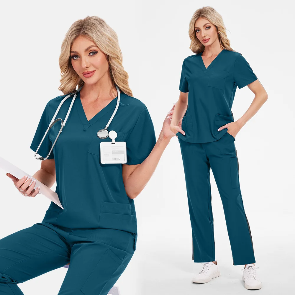 Hot Sale Short Sleeve Hospital Scrubs Uniform Medical Nursing Scrubs ...