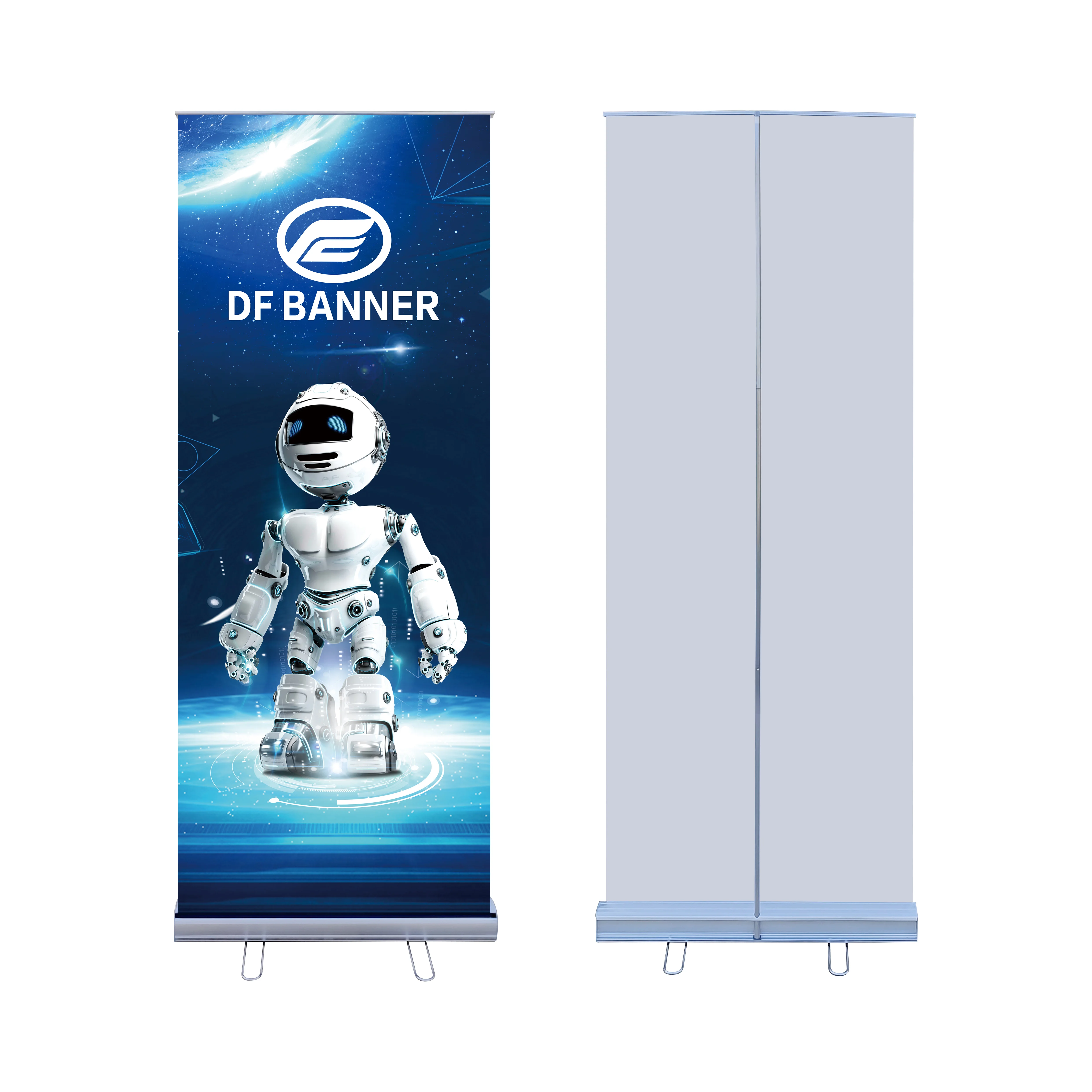 Retractable Portable Roll-up Banner Display With Steel Feet And ...
