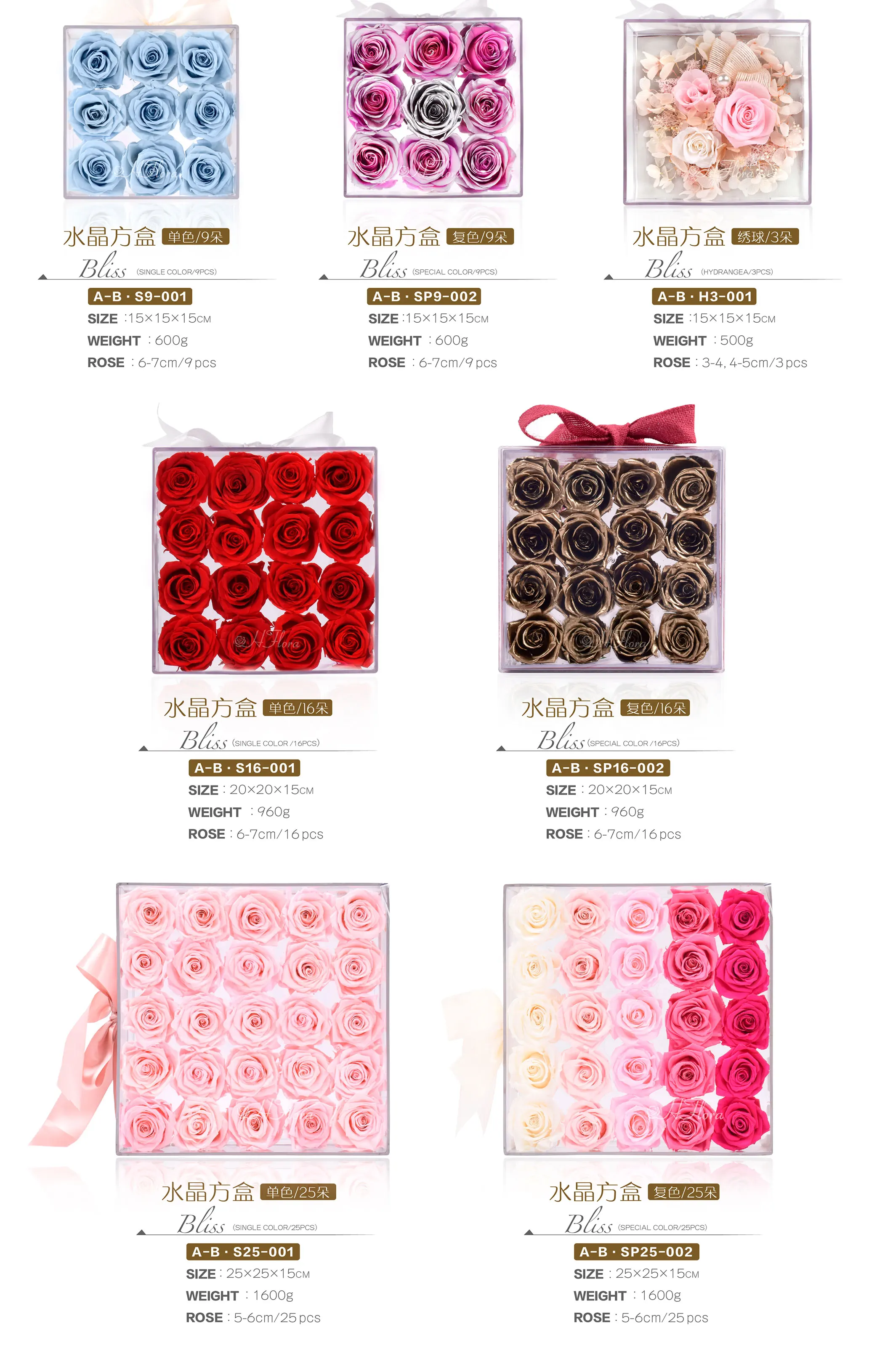 Floral Cadbury Roses Preserved Roses Acrylic Box Long Lasting Roses ...