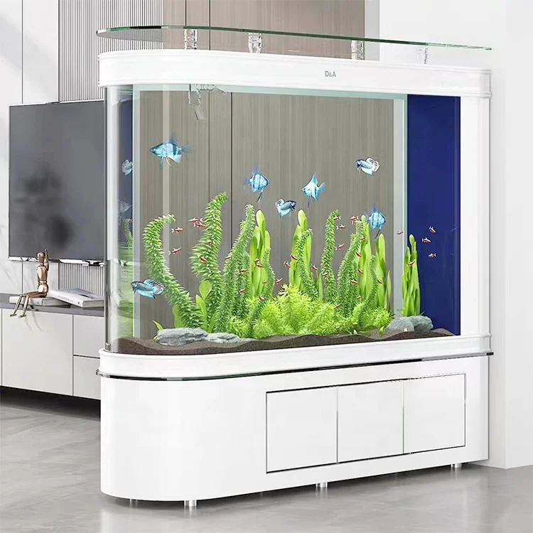 Alibaba.com: 220-gallon large glass aquarium, new-style office fish ...
